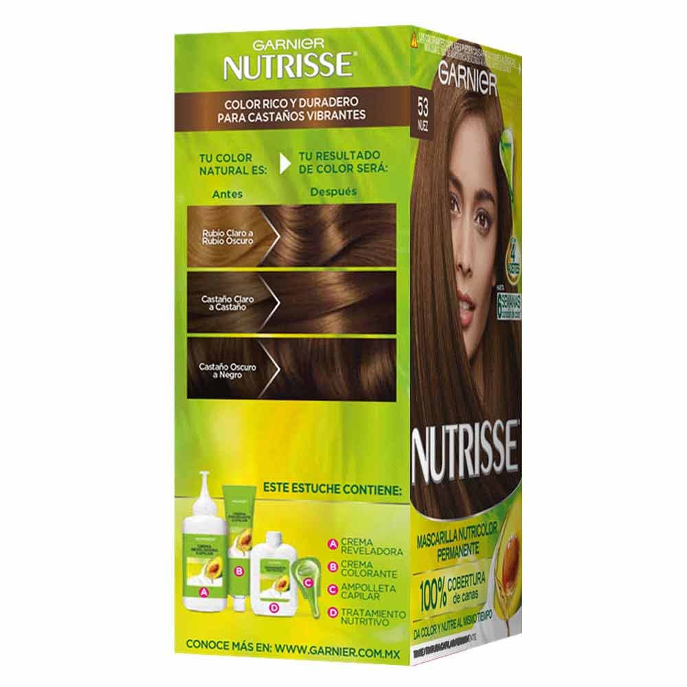 Tintes de cabello Nutrisse Color Nuez 53 cubre canas | Garnier México