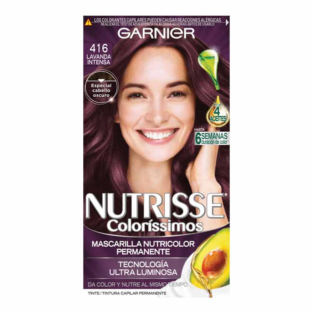 Cabello color lavanda intensa Nutrisse Colorissimos 416 | Garnier México