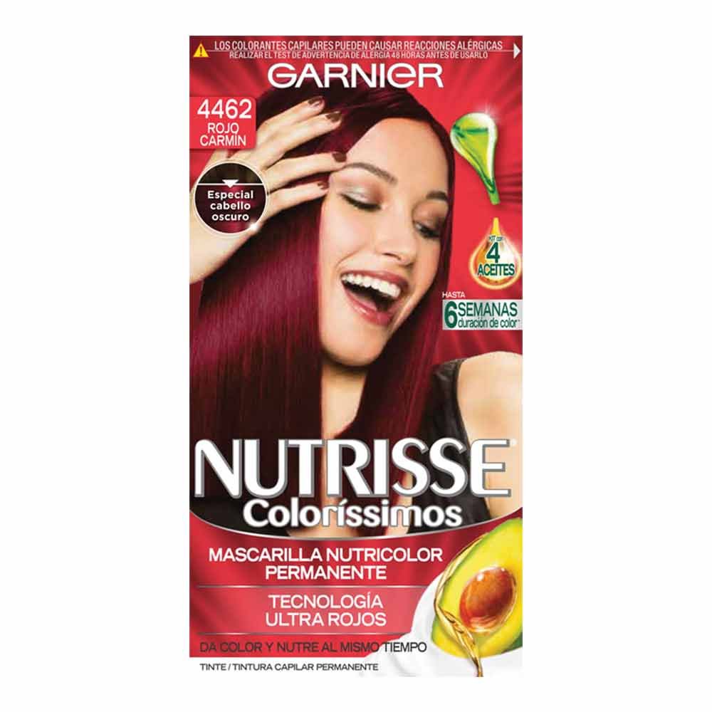Tinte Nutrisse Colorísimos Color Rojo Carmín 4462 |Garnier