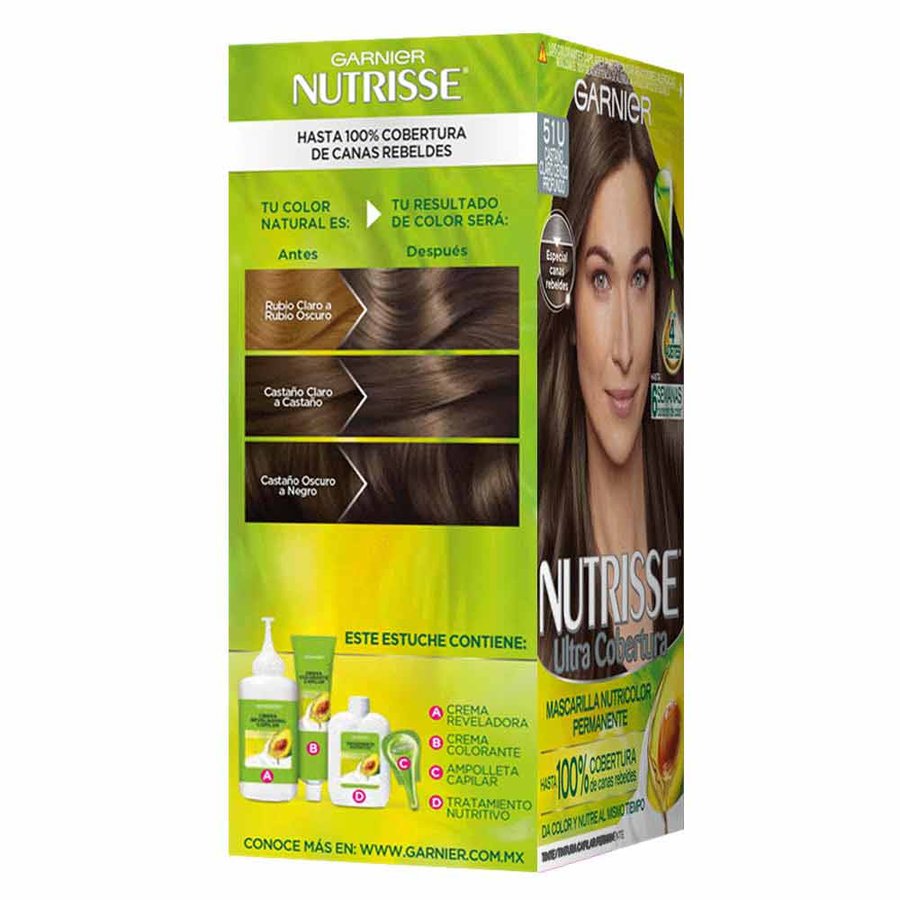 Tintes Nutrisse 51 Castaño Claro Cenizo Intensos | Garnier