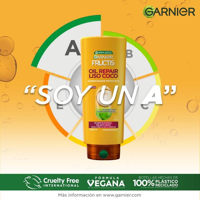 Acondicionador Oil Repair Liso Coco | Fructis | Garnier México