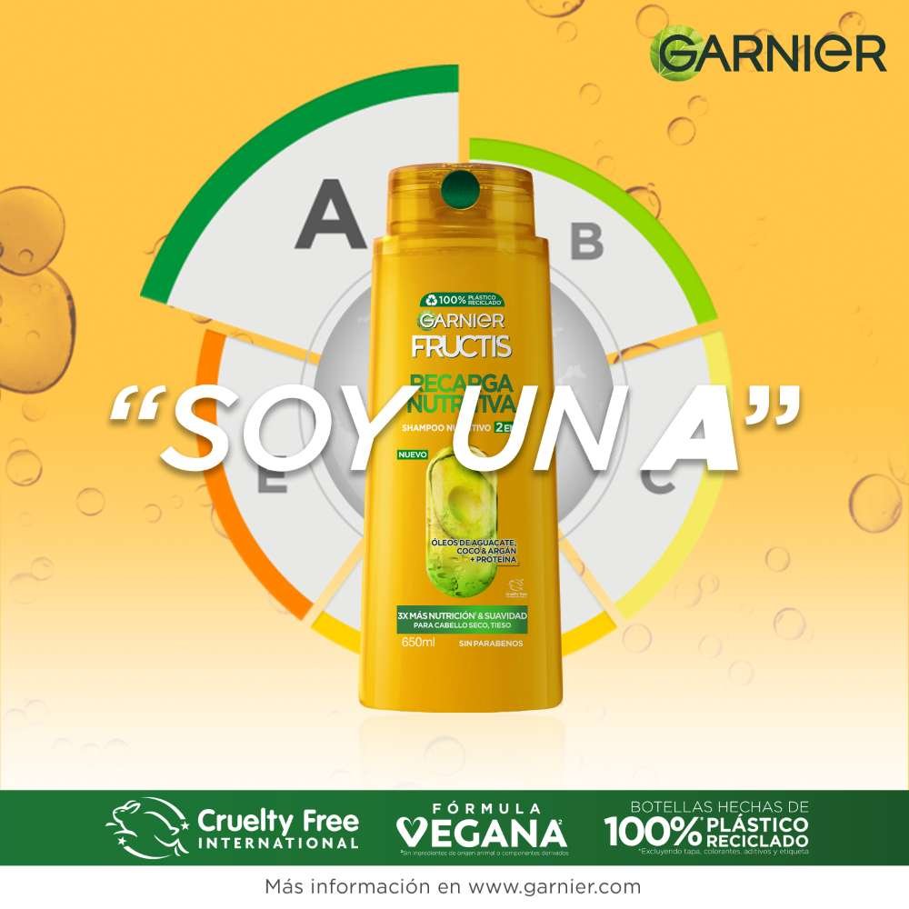 Shampoo 2 en 1 Fructis Recarga Nutritiva | Garnier México