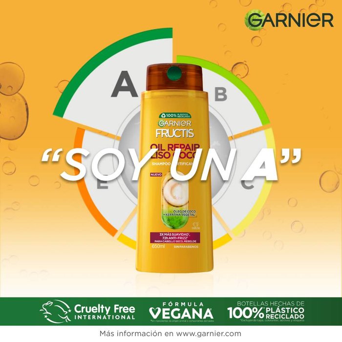 Shampoo Fructis Oil Repair Liso Coco | Garnier México