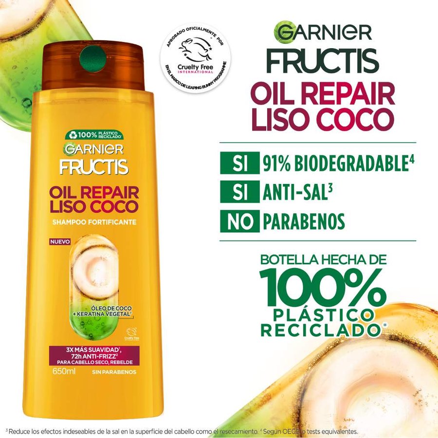 Shampoo Fructis Oil Repair Liso Coco | Garnier México