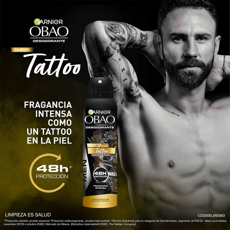 Desodorante en spray Intense Rebel Obao Men Tattoo | Garnier