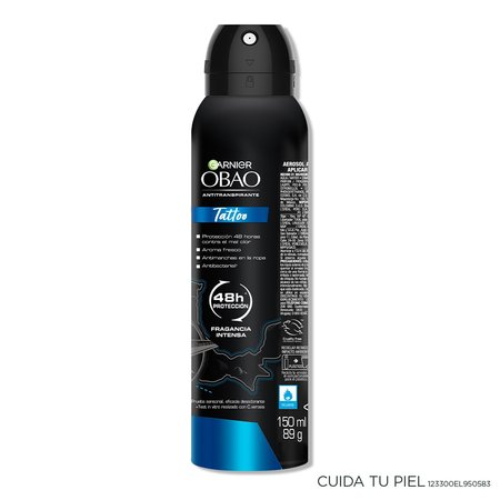 Antitranspirante en spray Aqua Fresh Obao Men Tattoo | Garnier