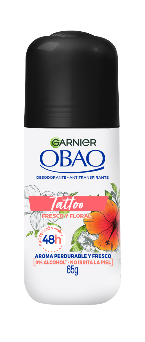 Desodorante en roll on Fresco floral | Obao Women Tattoo de Garnier