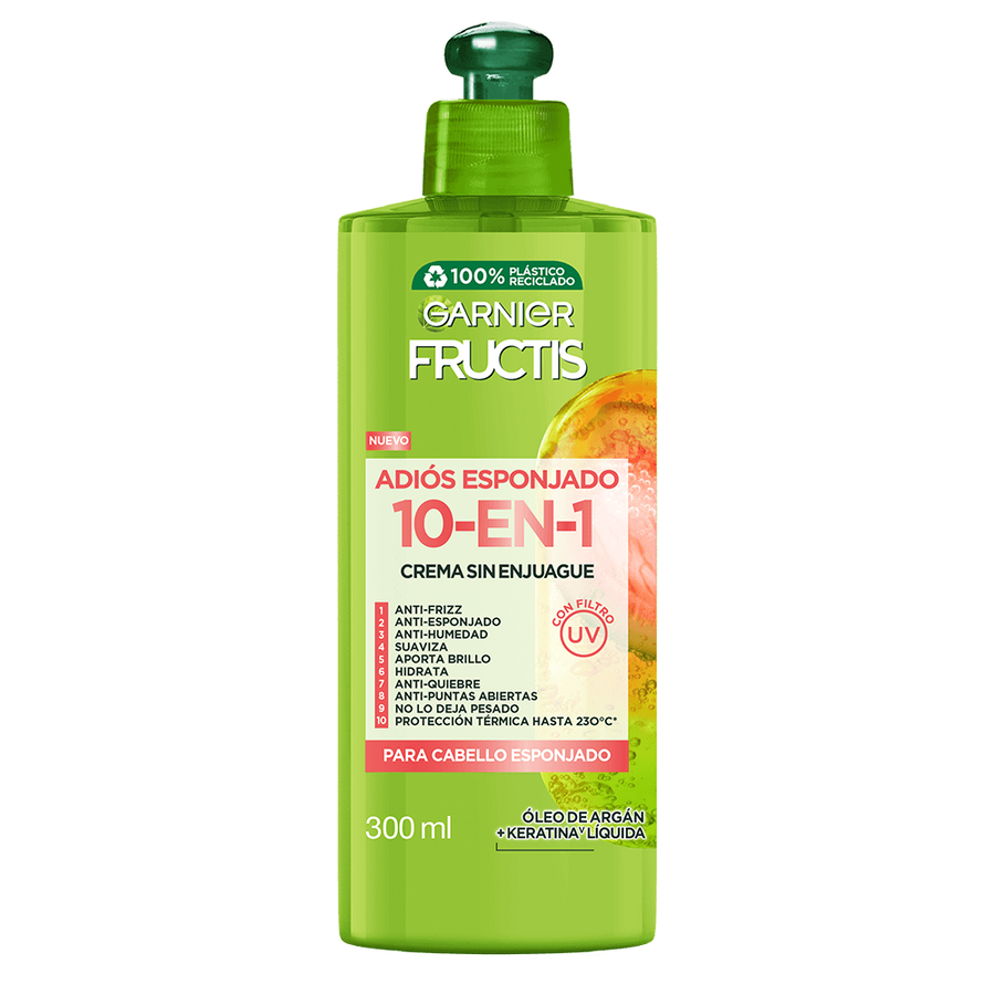 Crema para cabello 10 en 1 Fructis Adiós Esponjado | Garnier