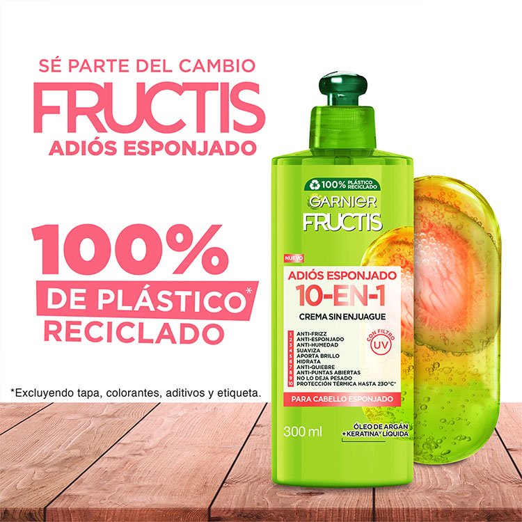 Crema para cabello 10 en 1 Fructis Adiós Esponjado | Garnier