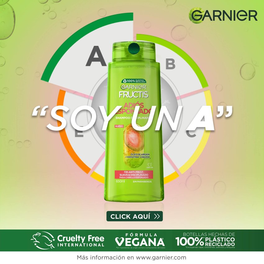 Shampoo anti frizz Fructis Adiós Esponjado | Garnier