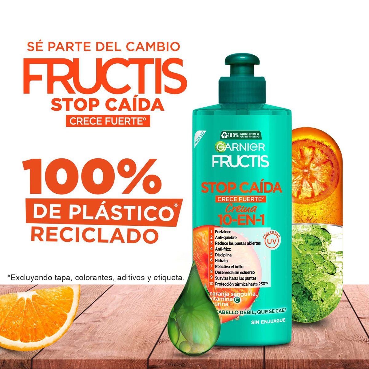 Crema 10 en 1 Crece Fuerte de 300 ml | Garnier México