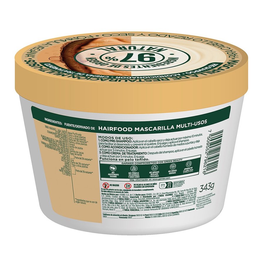Mascarilla Hairfood Manteca de Cacao | Garnier México