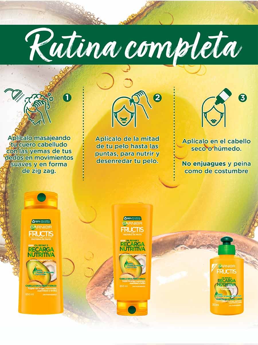 Crema Para Peinar Fructis Recarga Nutritiva De Garnier