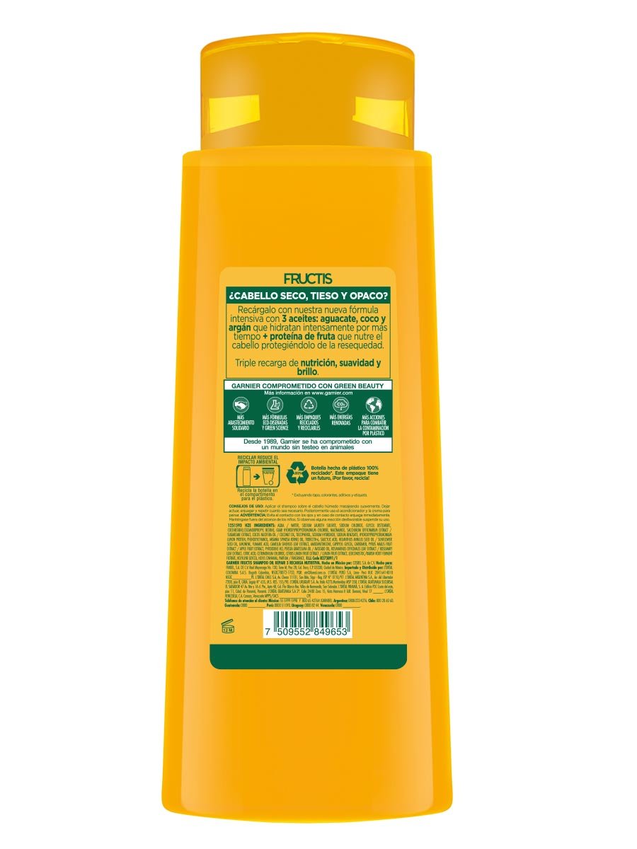 Shampoo Fructis Recarga Nutritiva de Garnier