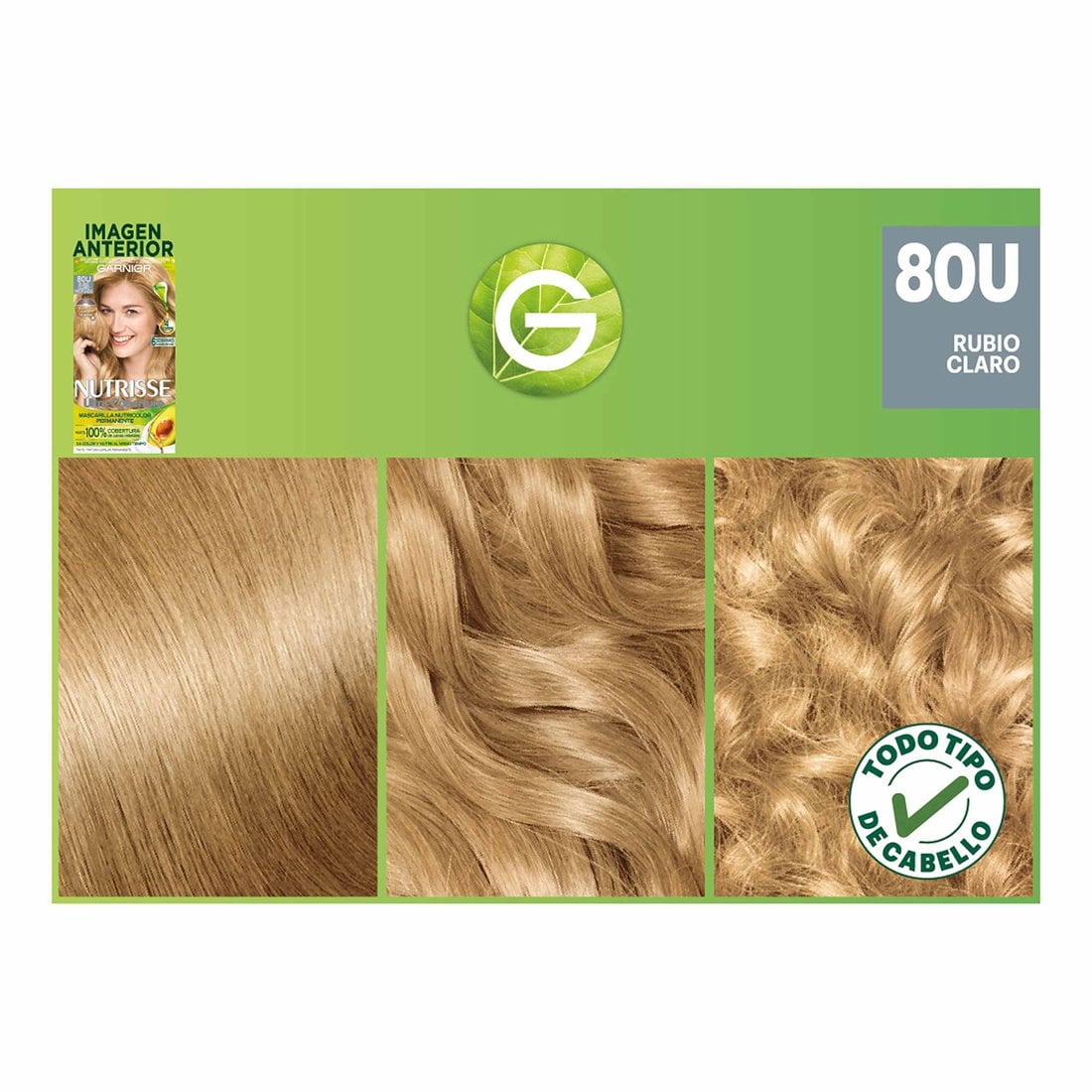 Tinte 80 Rubio Claro Profundo Nutrisse Ultra Cobertura