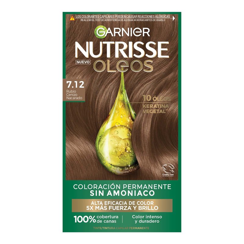 Tono 712 rubio cenizo nacarado | Nutrisse Oleos | Garnier México