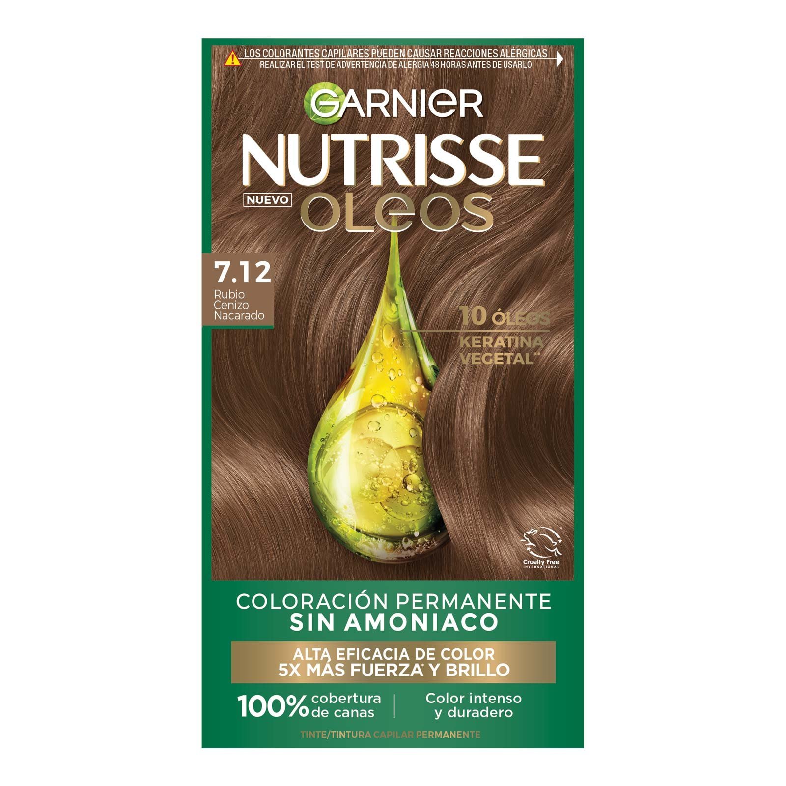 Tono 712 rubio cenizo nacarado | Nutrisse Oleos | Garnier México