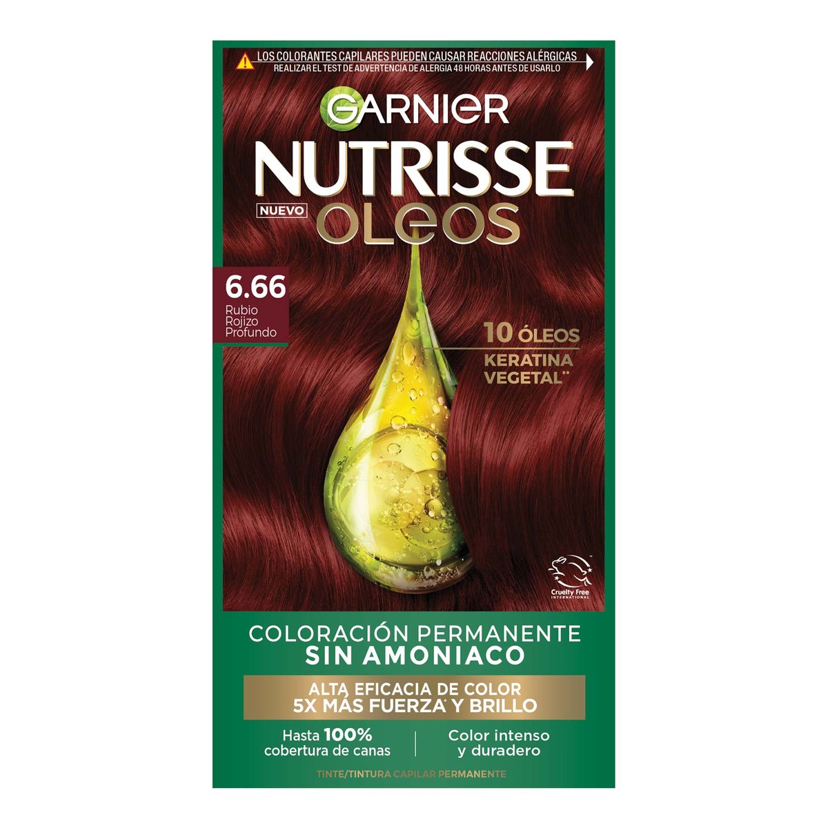 Tono 666 rubio rojizo profundo | Nutrisse Oleos | Garnier México