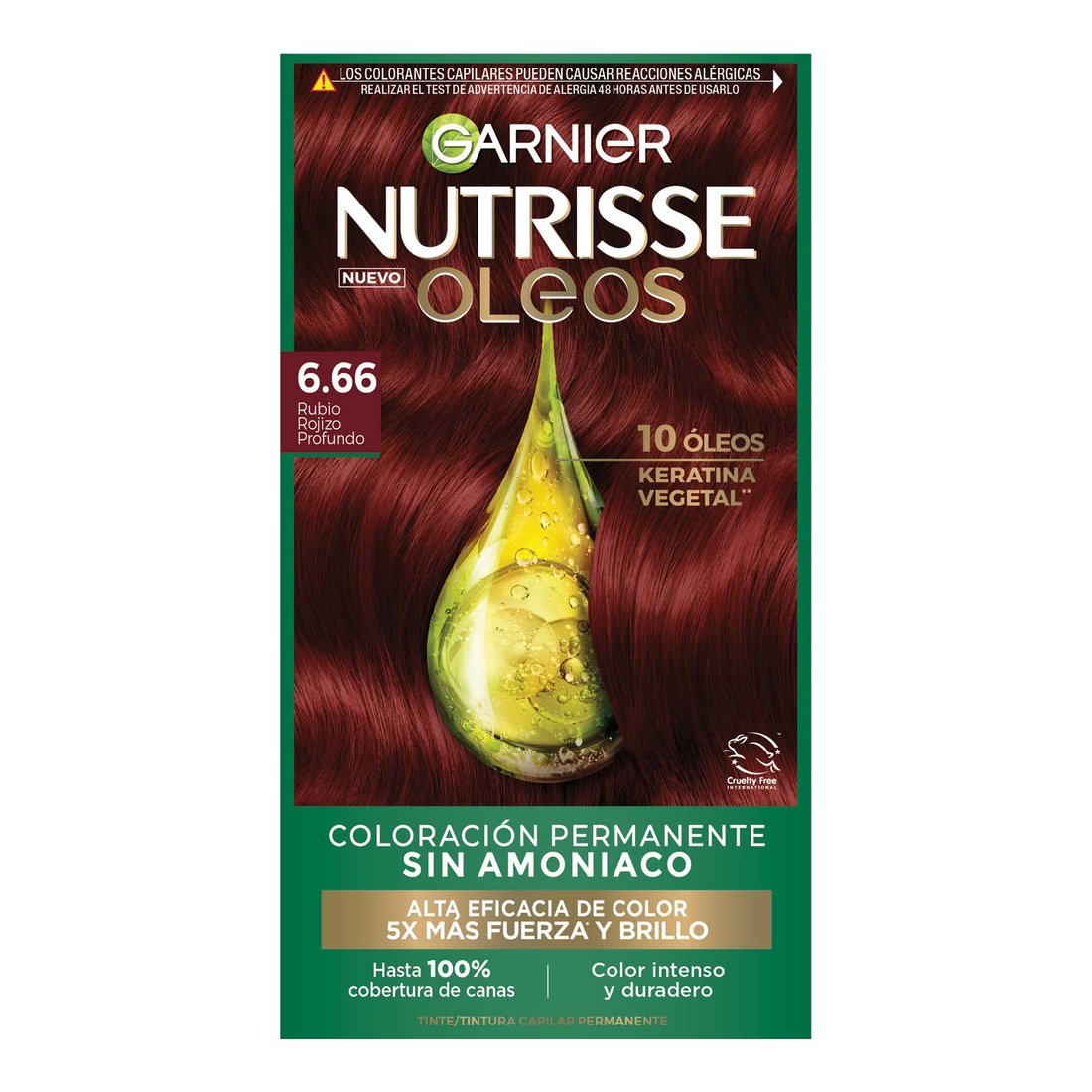 Tono 666 rubio rojizo profundo | Nutrisse Oleos | Garnier México