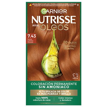 Tono 7.43 rubio cobrizo dorado | Nutrisse Oleos | Garnier México