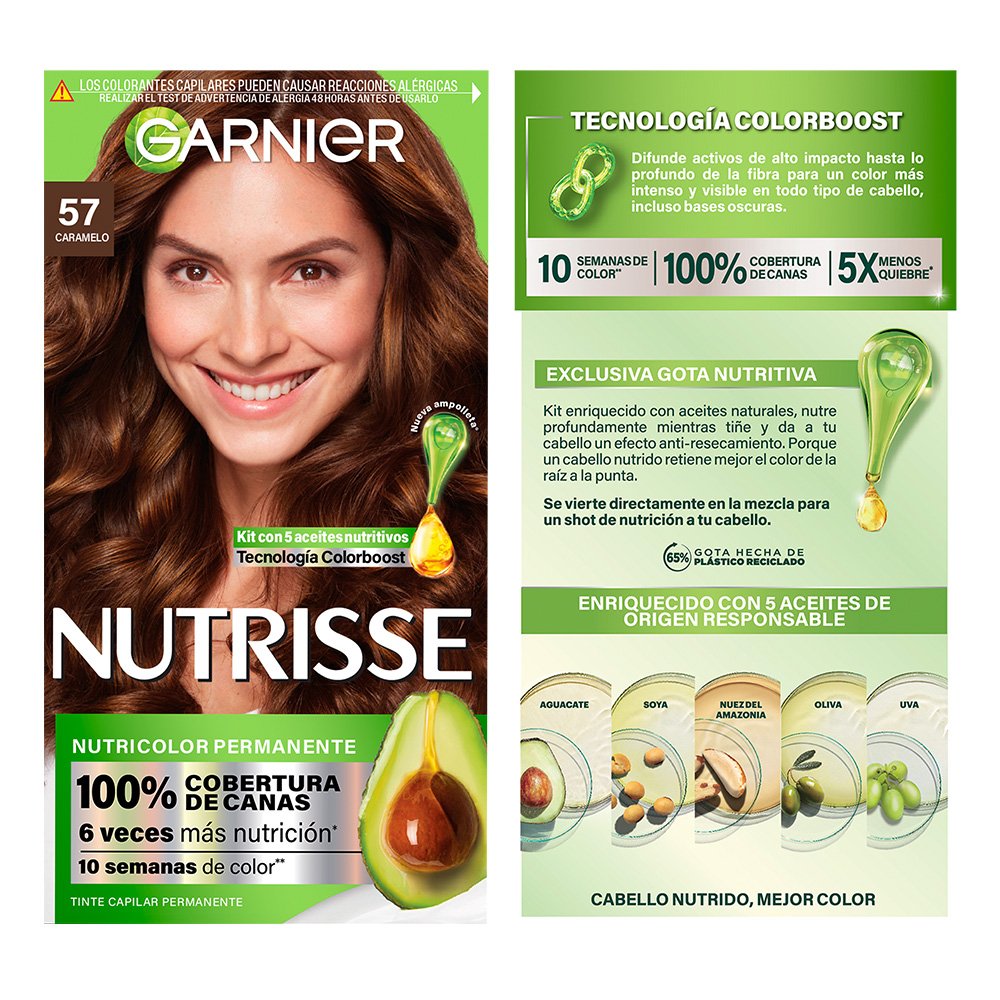 Tinte 57 Caramelo Nutrisse Regular | Garnier México