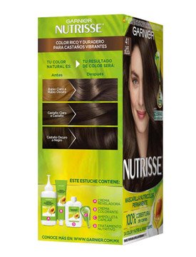 Tinte de cabello Nutrise Color Café delicia tono 41 cubre canas ...